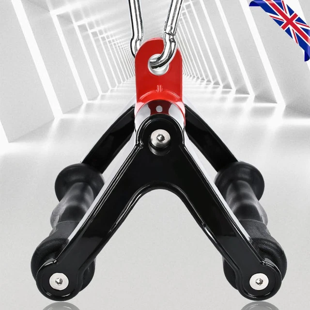 V-SHAPED LAT PULL Down Bar Ergonomics 360°Rotating for Classic Rowing ...