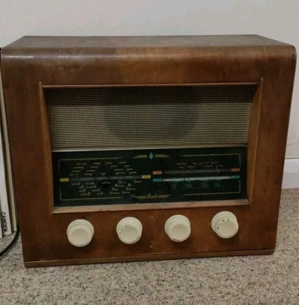 VINTAGE BUSH TYPE A.C.41 Valve Tube Radio Made in England 👉 UNTESTED £ ...