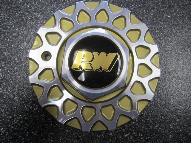 ONE (1) ROSS Wheels Rw Bearbeitet & Gold Zentrum Kappe Für Bbs Stil ...