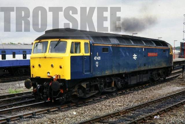 35MM SLIDE BR British Rail Diesel Loco Class 47 47421 1988 Salisbury ...