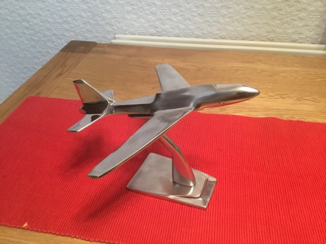 ALUMINIUM AEROPLANE MODEL stylised Atomic jet Fighter Plane on ...