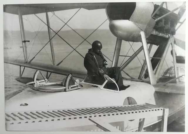 FOTO REGIA AERONAUTICA Italo Balbo Su Idrovolante SIAI-Marchetti S. 55 ...