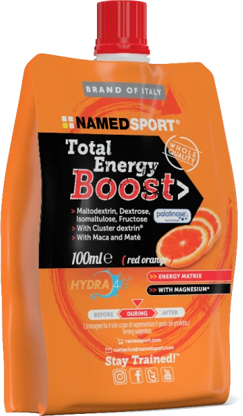 NAMEDSPORT TOTAL ENERGY Boost 100 ml rot-orange Geschmack EUR 11,16 ...