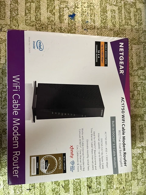 NETGEAR C6300 AC1750 WiFi XFINITY/COMCAST Dual Band Cable Modem Gigabit ...