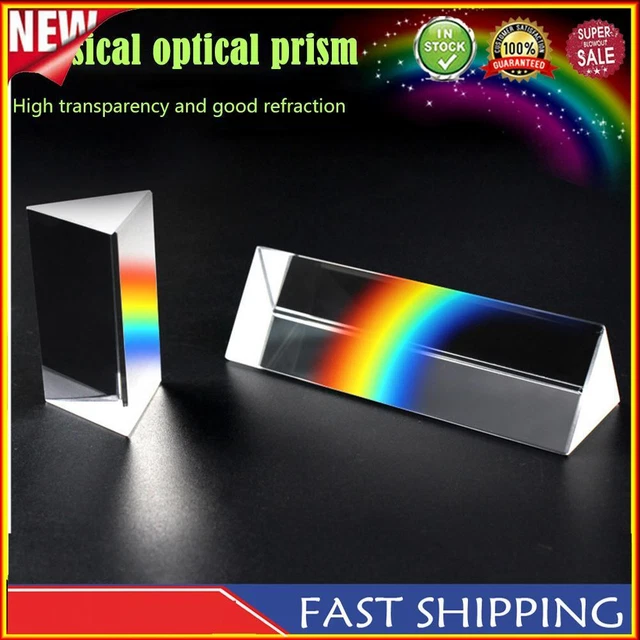 25X25X80MM OPTICAL PRISMS Physics Teaching Refracted Light Students ...