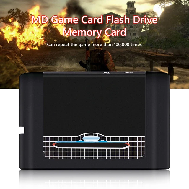 MD DURABLE SEGA Game Card MD Flash Drive Game Card for SEGA GENESIS ...