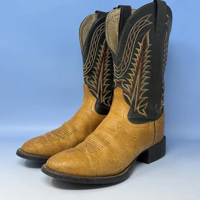TONY LAMA WESTERN Cowboy Western Boots Mens 8.5 D 1001 Brown Leather ...
