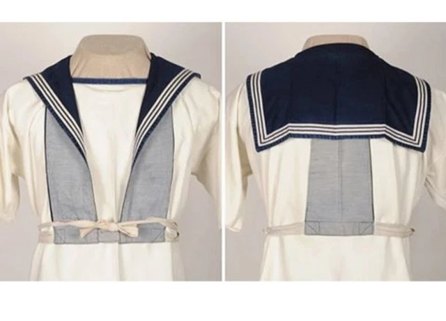 BRITISH ROYAL NAVY Ratings Dress Collar WW2 Jean Blue Denim Vintage ...
