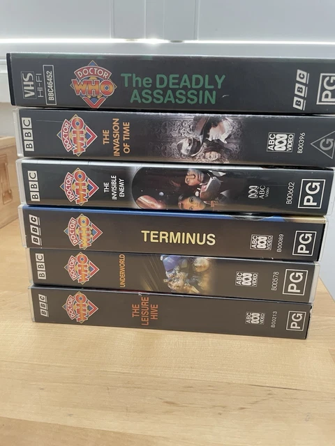 DOCTOR WHO VHS Tape 6 X Bundle Deadly Assassin Terminus Underworld Etc ...