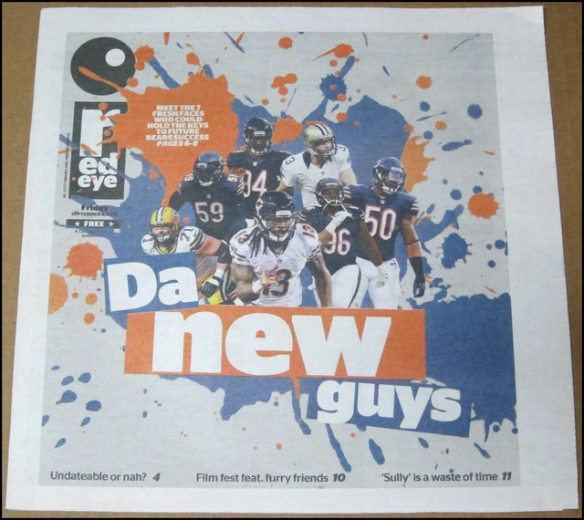 9/9/2016 RED EYE Chicago Newspaper Chicago Bears Akiem Hicks Kevin ...