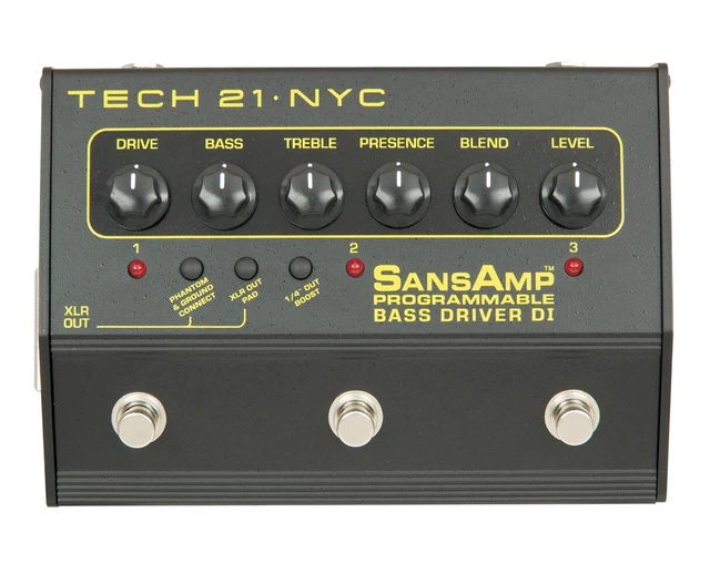 TECH 21 SANSAMP Programmable Bass Driver DI Pre-Amp Pedal - Used $209. ...