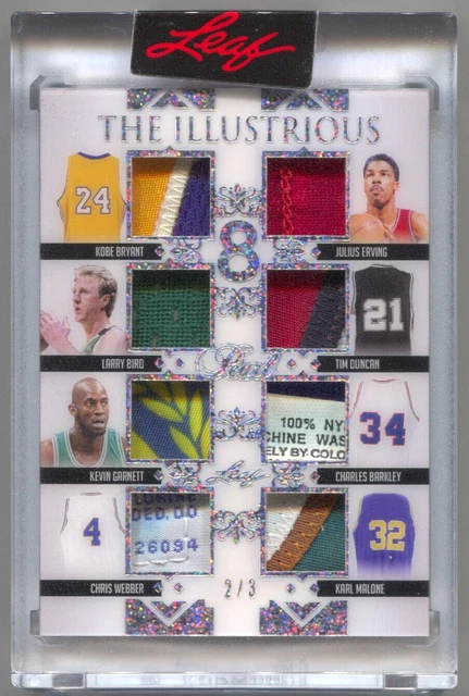 22 FEUILLES PERLE Kobe Bryant Erving Larry oiseau Duncan garnet écorce ...