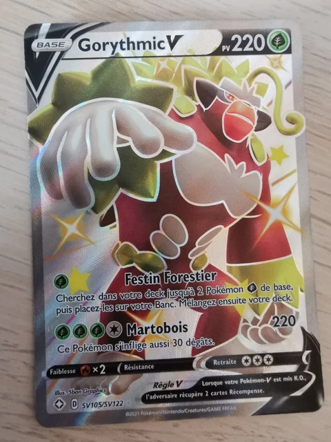 CARTE POKEMON GORYTHMIC SV106/SV122 Vmax SHINY Epée et Bouclier4,5 EB4 ...