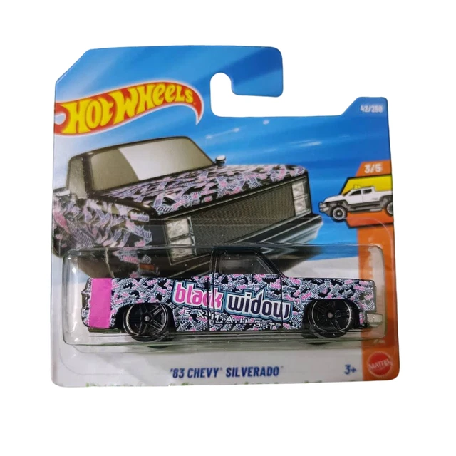 HOT WHEELS 2026 Case B Mainline '83 Chevy Silverado Black Widow Short ...