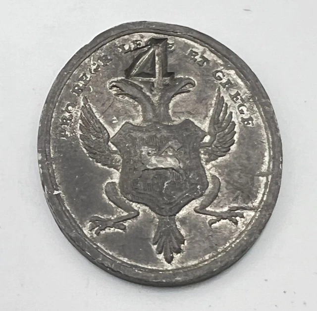 ANTIQUE SCOTTISH COMMUNION Token 4 Parishes Of Perth Table 4 1807 ...