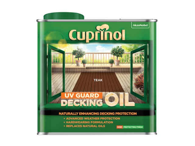 CUPRINOL UV GUARD Decking Oil Teak 2.5 litre £18.66 - PicClick UK