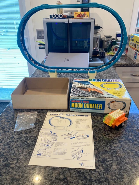 VINTAGE YONEZAWA MEGO Battery Operated Magnet Rail Moon Orbiter In ...