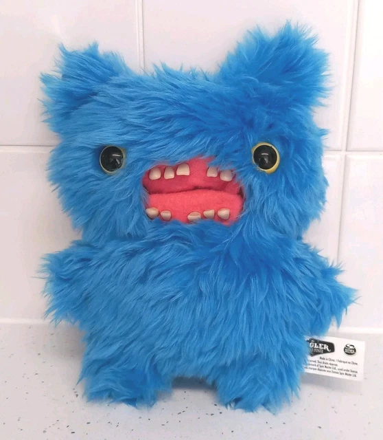 FUGGLER FUNNY UGLY Monsters Screech Blue Hairy Glow in the Dark Plush ...