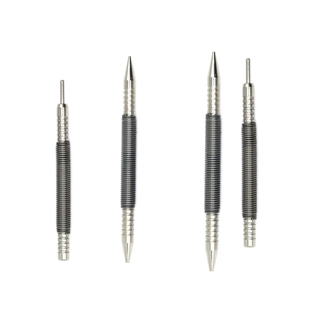 STRONG SPRING TOOL Hammerless Nail Set Center Holes Punch Door Pin ...