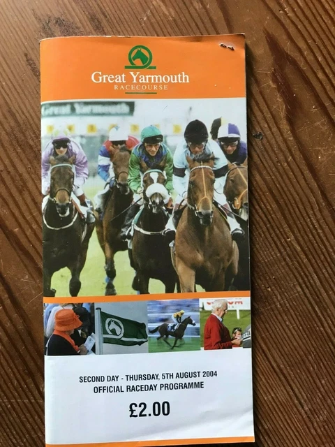 GREAT YARMOUTH RACE Card - Thursday 5 Th August 2004 £2.00 - PicClick UK