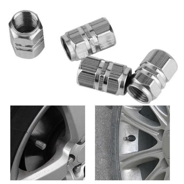 ALUMINUM 4X TIRE Wheel Rims Stem Air Valve Caps Tyre TOP Car Cover ...