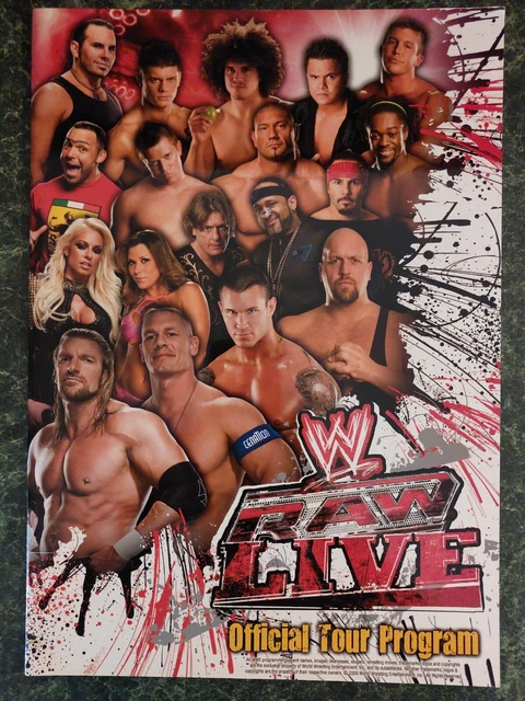 WWF WWE RAW Live 2009 Official Souvenir Tour Program WCW ECW TNA AEW ...