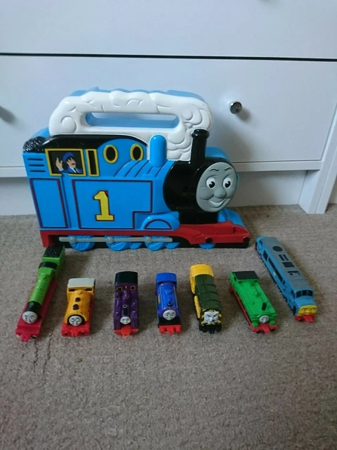 THOMAS THE TANK 7 Assorted Ertl Diecast Vintage Trains&Carry/Storage ...