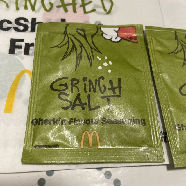 MCDONALD’S GRINCH SALT Grinched Gherkin Flavour Seasoning McShaker ...