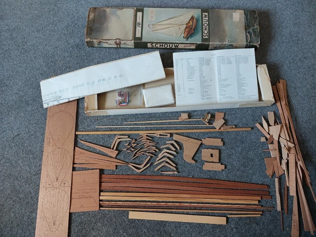 1960'S BILLINGS BOATS SCHOUW WOODEN MODEL KIT DENMARK Vintage £25.00 ...