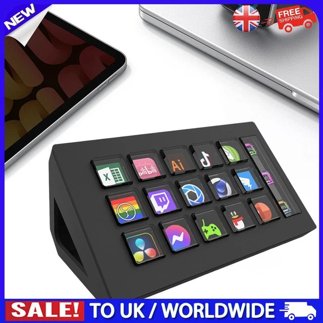 New For Streamdeck Mini Visual Keyboard 15 Lcd Macro Keys Controller Visual Keyb £61 07