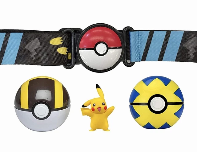 NEW! NIP POKÉMON Clip N Go Pokéball Pikachu Adjustable Belt Set Pokémon ...