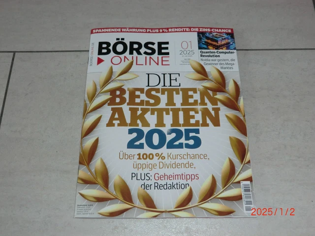 BÖRSE ONLINE 01 / 2025 Januar 2025 * Die Besten Aktien 2025 * ETF * Schweiz * EUR 3,53 - PicClick DE