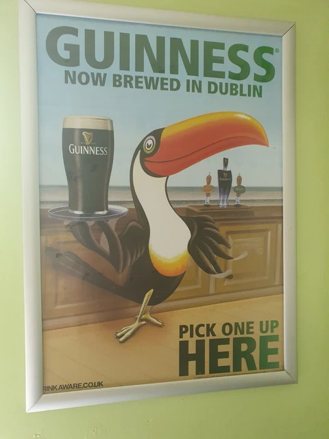 GUINNESS POSTER classic old advertising in an A2 snap frame £14.23 ...