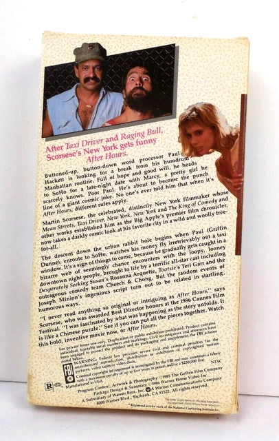 VINTAGE AFTER HOURS VHS Cheech And Chong Comedy 1986 Warner Home Video ...
