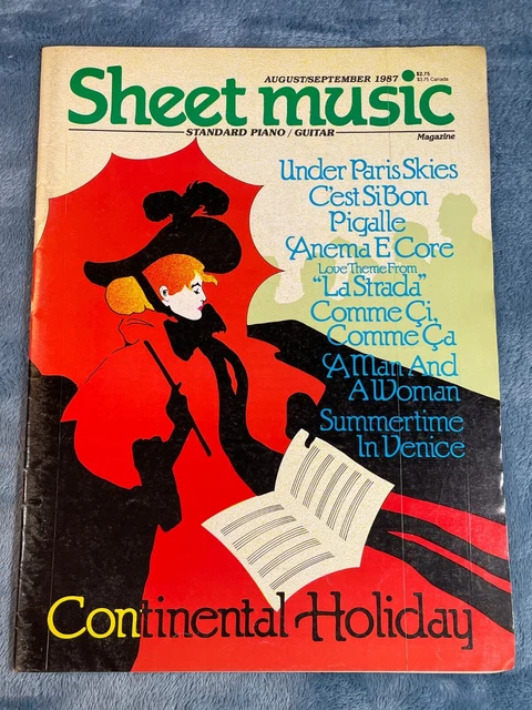 VINTAGE STANDARD PIANO/GUITAR Magazine Vol: 11 No. 6 1987 Sheet Music ...