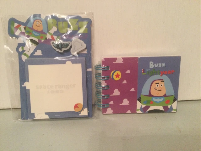 MINISO DISNEY PIXAR Toy Story Buzz Lightyear Notepad With 2 Pins ...