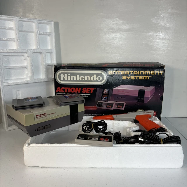 NINTENDO ENTERTAINMENT SYSTEM Nes Action Set Console Boxed $299.99 ...