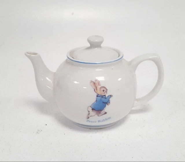 BEATRIX POTTER MINIATURE Peter Rabbit Lidded Bone China Teapot 2008 ...