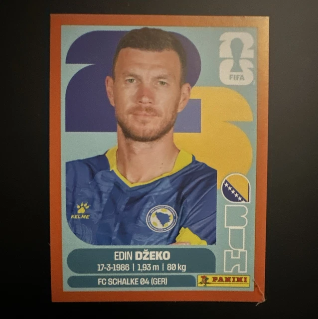 PANINI FIFA WORLD Cup 2026 Red Sticker BIH 18 Edin Džeko Bosnia and ...