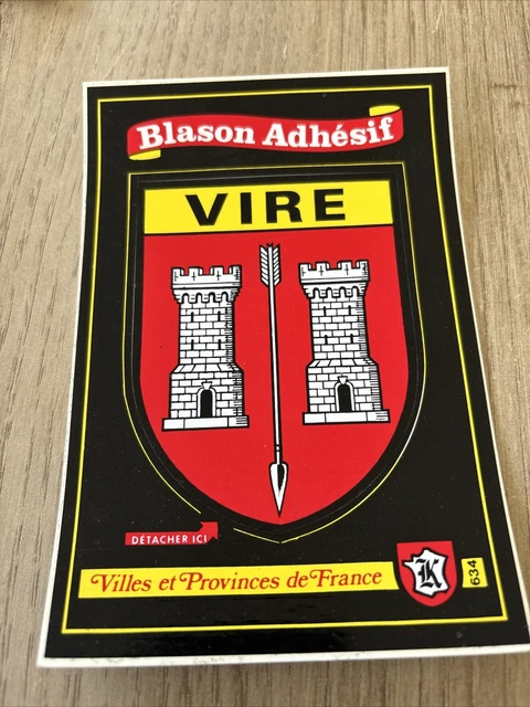 BLASON ADHÉSIF VILLES Et Provinces De France 634 Vire EUR 2,40 - PicClick FR