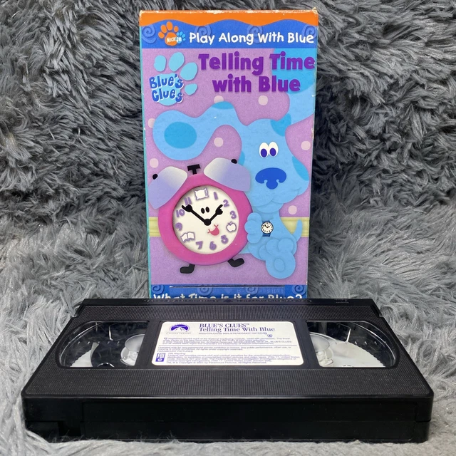 BLUES CLUES TELLING Time With Blue VHS 2002 Play Along With Blue What ...