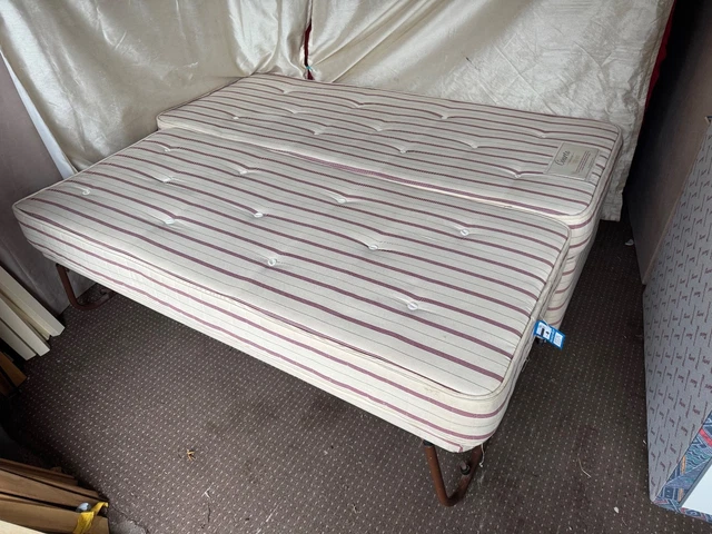 COURTS SINGLE DIVAN bed with pull out trundle bed and mattresses £42.30 ...