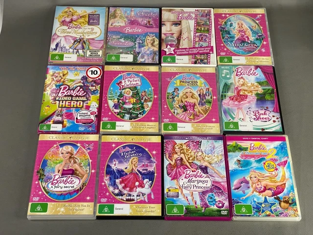 12 X BARBIE DVD Lot Bulk Collection DVDs TV Kids Childrens R4 - RATED G ...