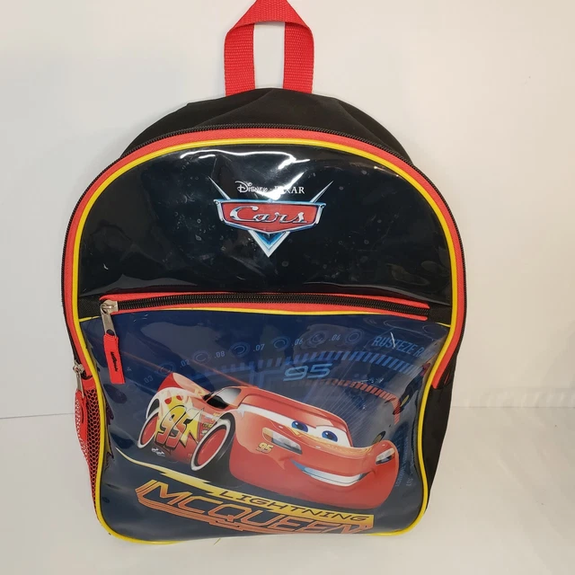 DISNEY PIXAR CARS Lightning McQueen Rust-eze Backpack Red Kids Race Car ...