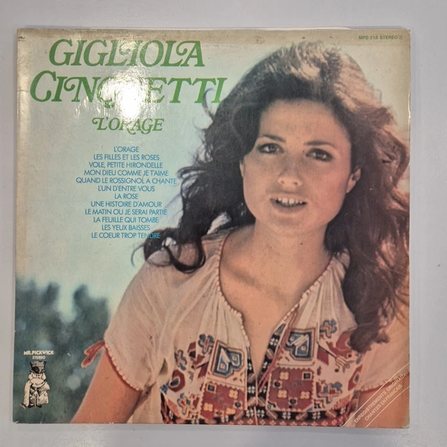 LP GIGLIOLA CINQUETTI - L'orage MPD 216 Made In France Musica Italiana ...
