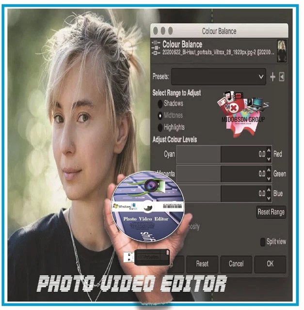 PHOTO VIDEO EDITOR Software Professional Image & Video Editing PC USB ...