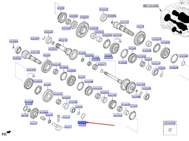 HYUNDAI TUCSON NX4 Mk4 Transaxle Gear Spacer 432022D209 New Genuine £10 ...