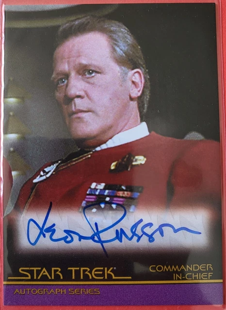 STAR TREK COMPLETE Movies A21 Leon Russom Commander-in-Chief autograph ...