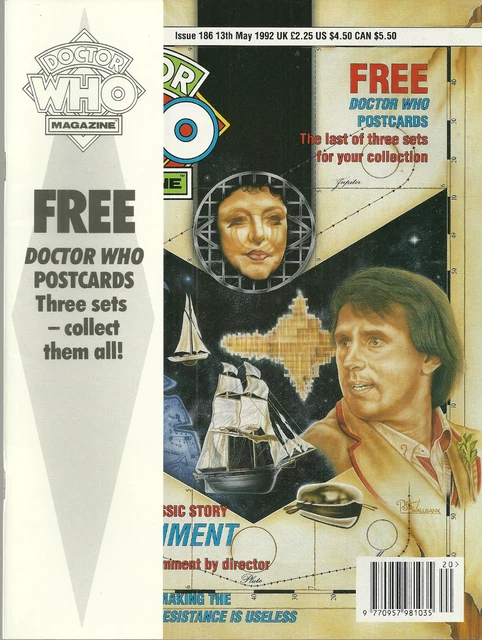 RARE BACK ISSUE - DOCTOR WHO MAGAZINE #186 - FREE postcards - Dozens ...