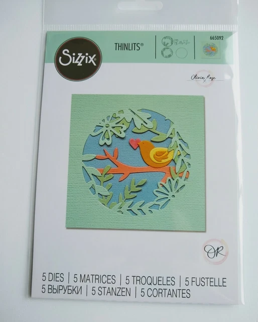SIZZIX THINLITS DIE Set Spring Layered Scene 665092 Bird Branch Flowers 5 Dies £11.00 - PicClick UK